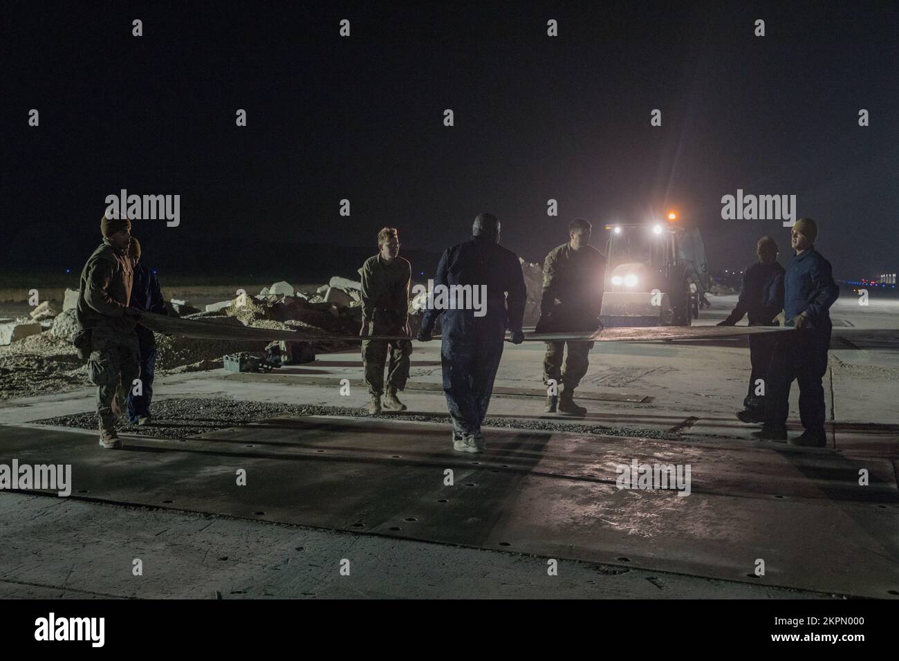 U.S. Marines with Marine Wing Support Squadron 171 and Airmen with 8th ...