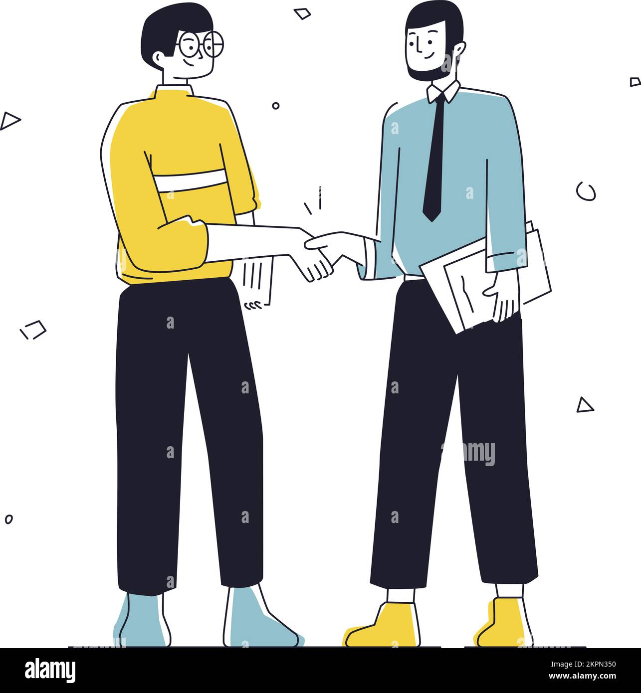 Exchanging a handshake hi-res stock photography and images - Alamy