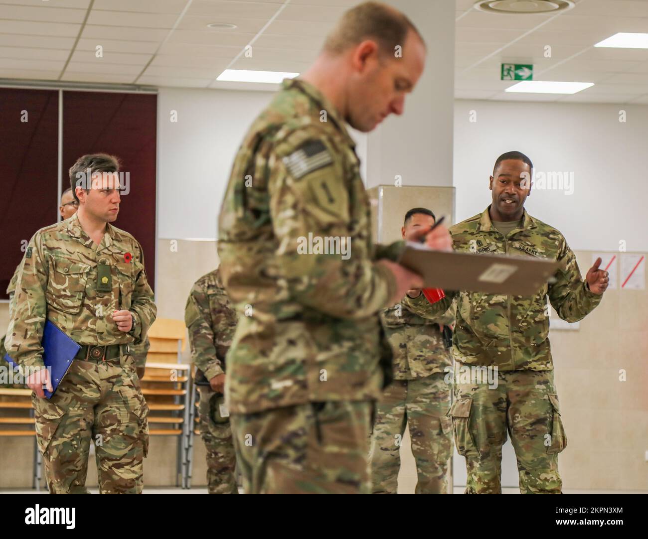U.S. Army 1st Sgt. Jabar Harris, first sergeant with Hotel Company, 3rd ...