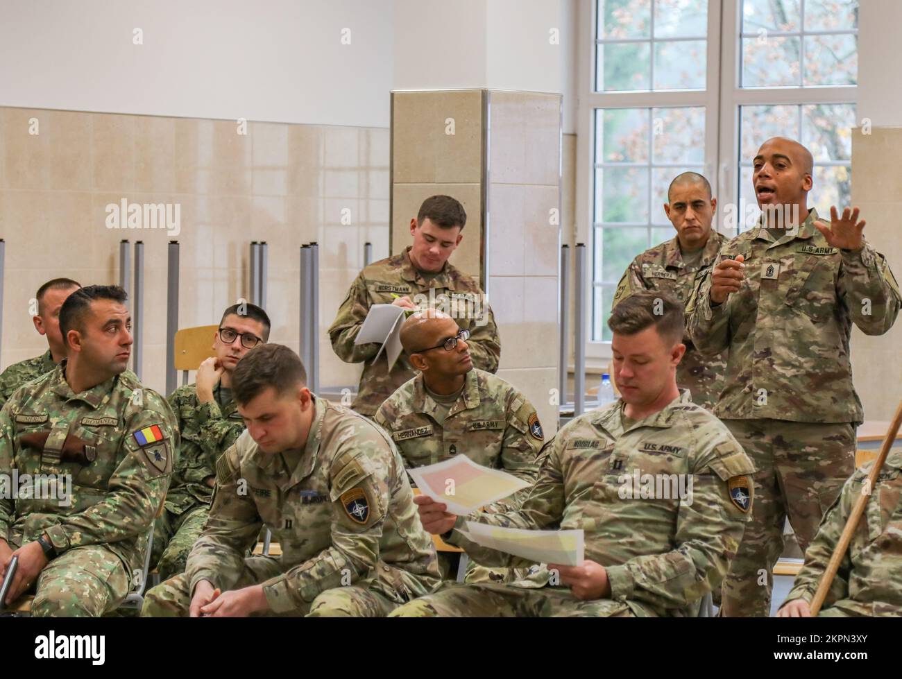 U.S. Army 1st Sgt. Henry Rymer, first sergeant of Charlie Company, 3rd ...