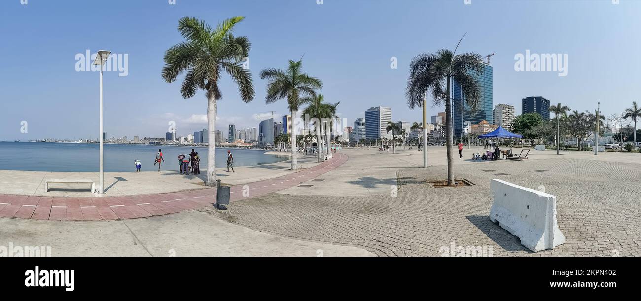 Luanda Angola - 09 17 2022: Panoramic view at the Luanda bay and Luanda ...