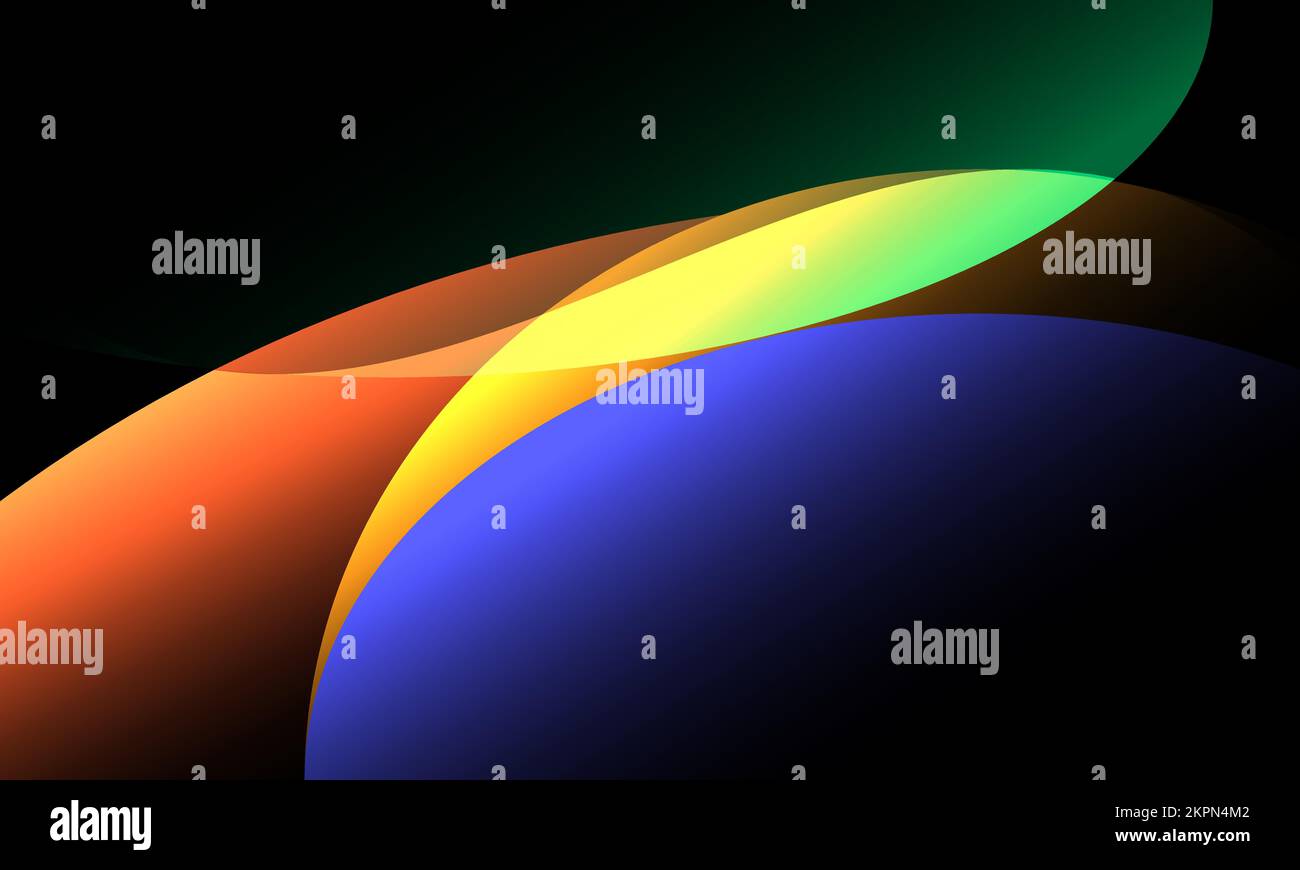 The vector of colorful shades over the black background Stock Vector ...