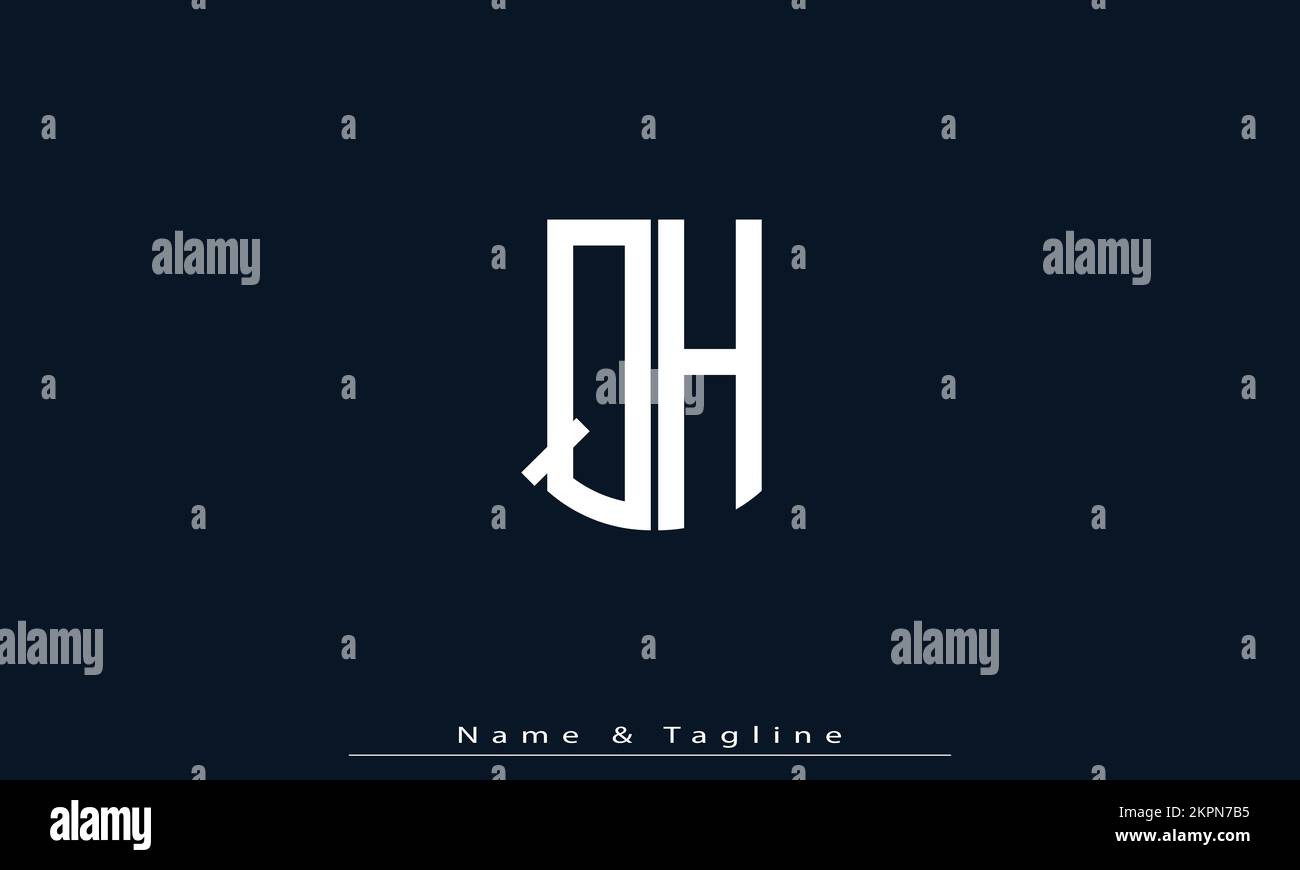 Alphabet letters Initials Monogram logo QH , HQ Stock Vector Image ...