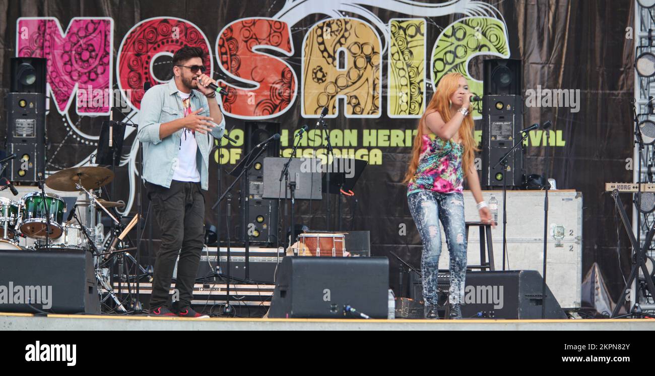 August 2013, Mississauga, Ontario, Canada. --- UK band Swami performs during the Mosaic 2013 ...