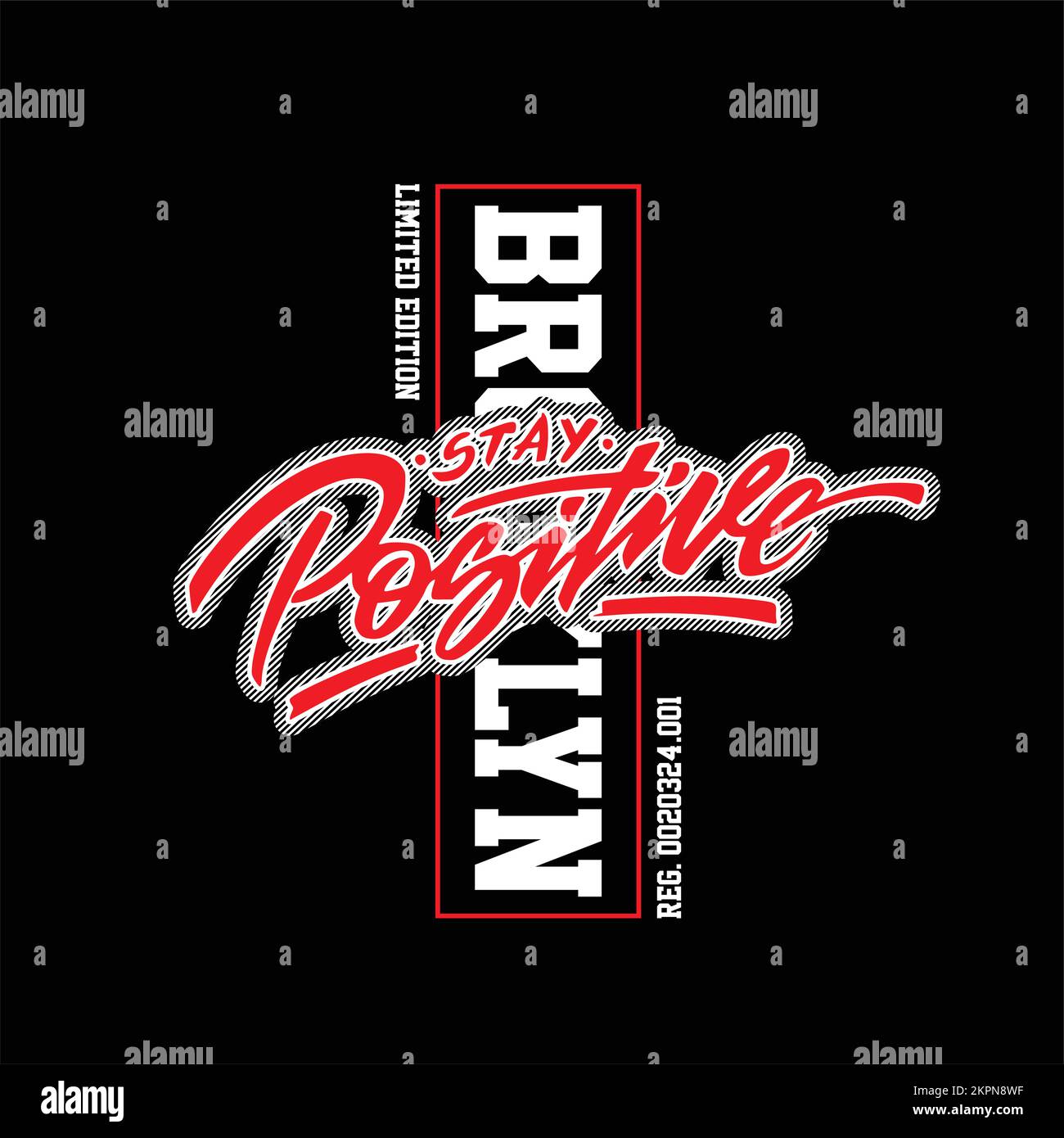 An editable vintage fashion cloth with a design text of stay positive ...