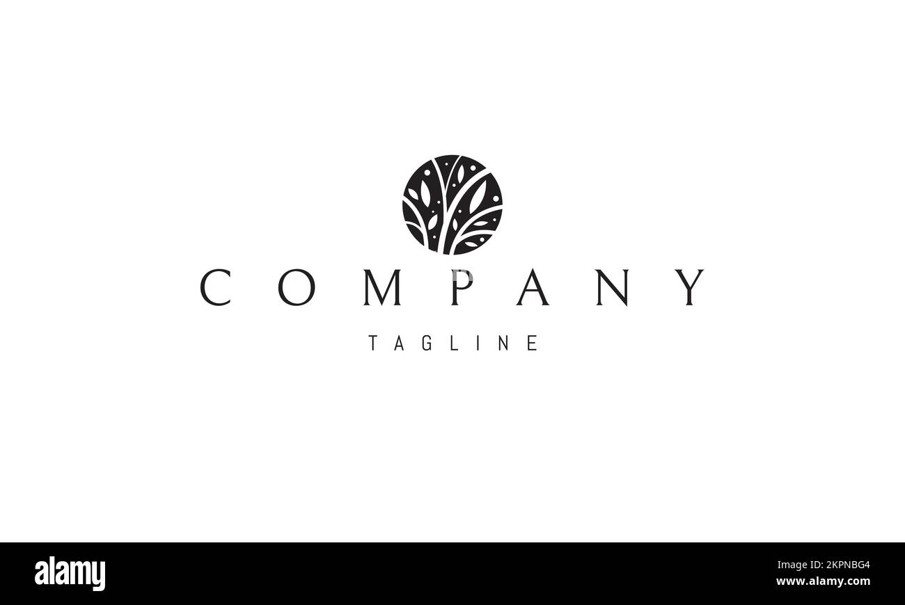 Vector logo on which an abstract image of the silhouette of a dense ...