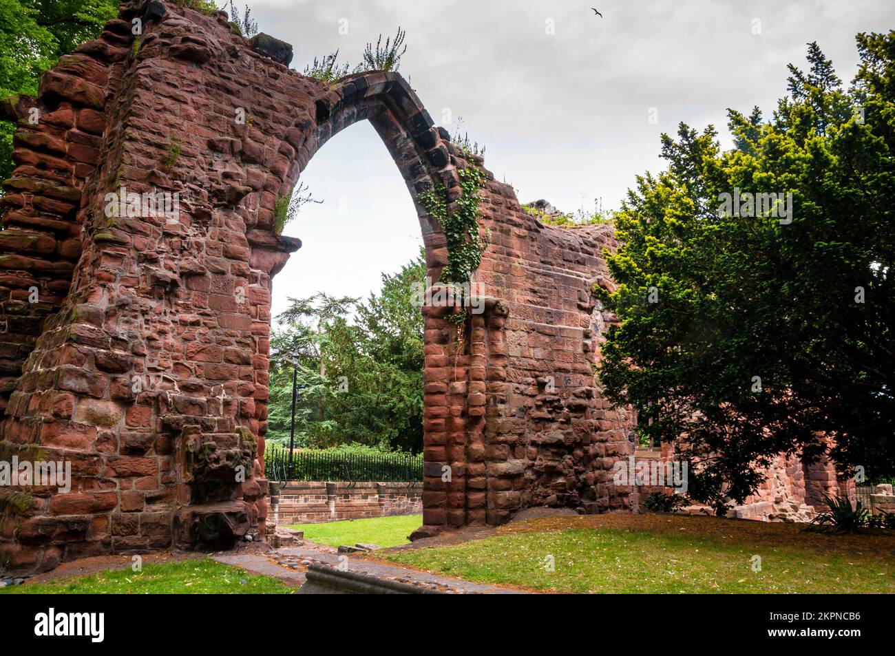 Ruins of the medieval St. John's Church in Chester, England Stock Photo ...