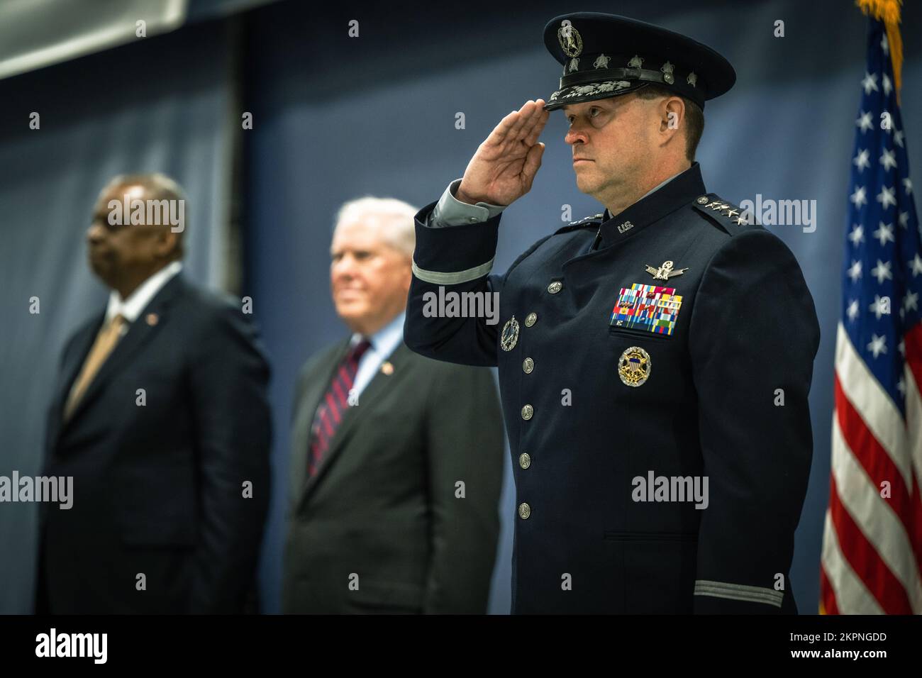Gen. Chance Saltzman, Space Force Chief of Space Operations salutes ...