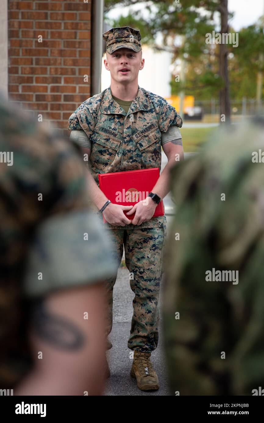 U.S. Marine Corps Sgt. Aaron Kinshaw, a bulk fuel specialist with ...