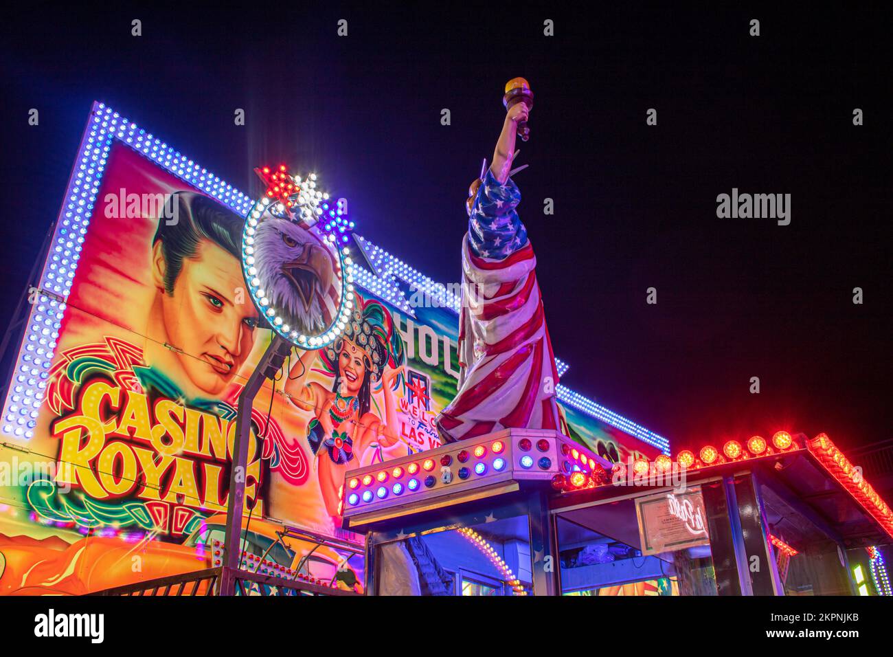 Neckargemuend, Germany: November 7, 2022: detail of a ride at a small ...
