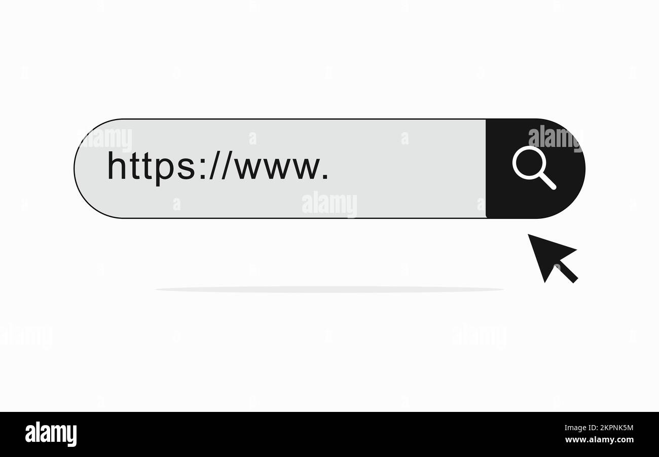 A search bar template design for website on a white background Stock ...