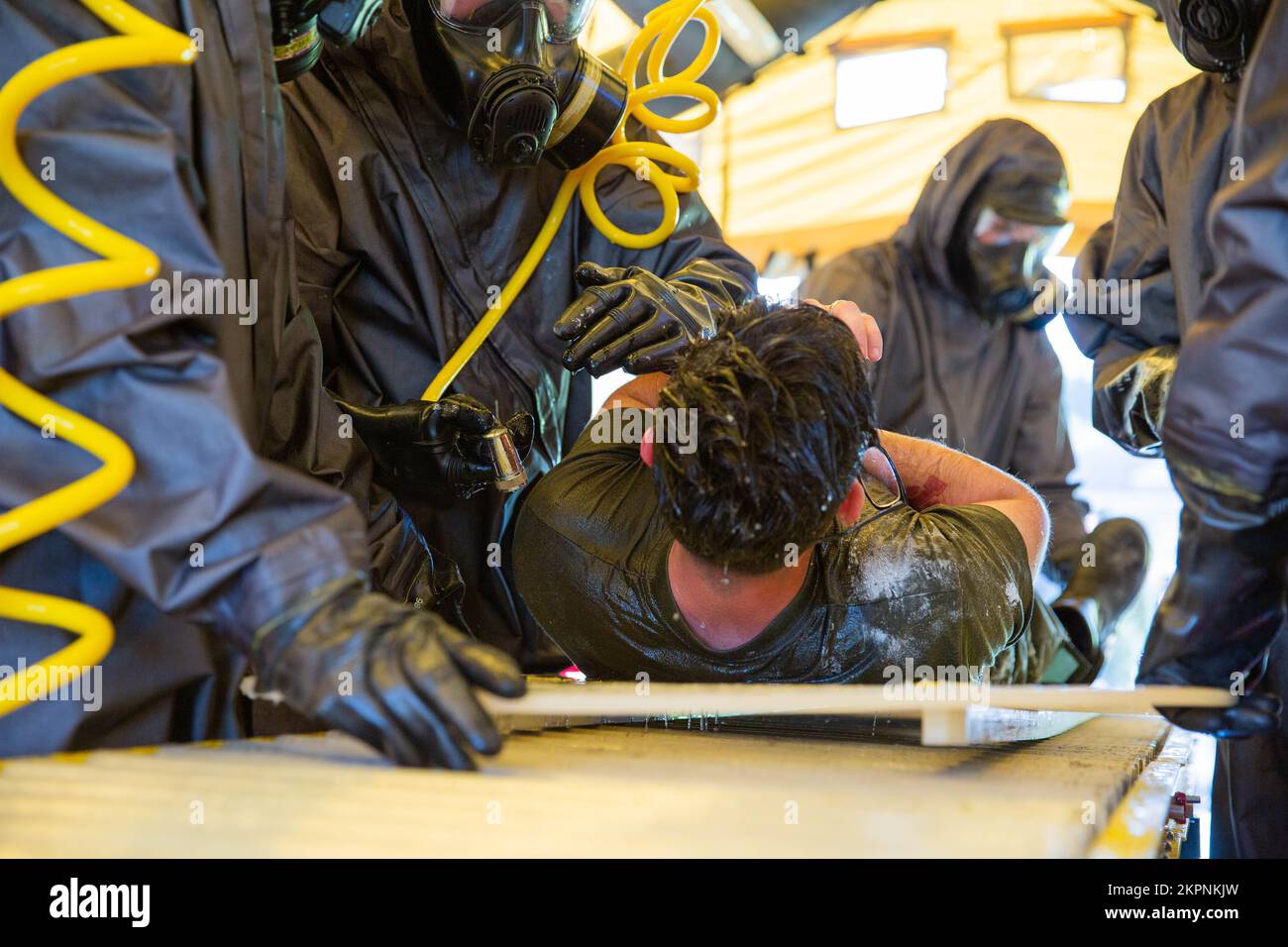 U.S. Marine Cpl. Johnathan Rogers assigned to the Marine Corps Chemical ...