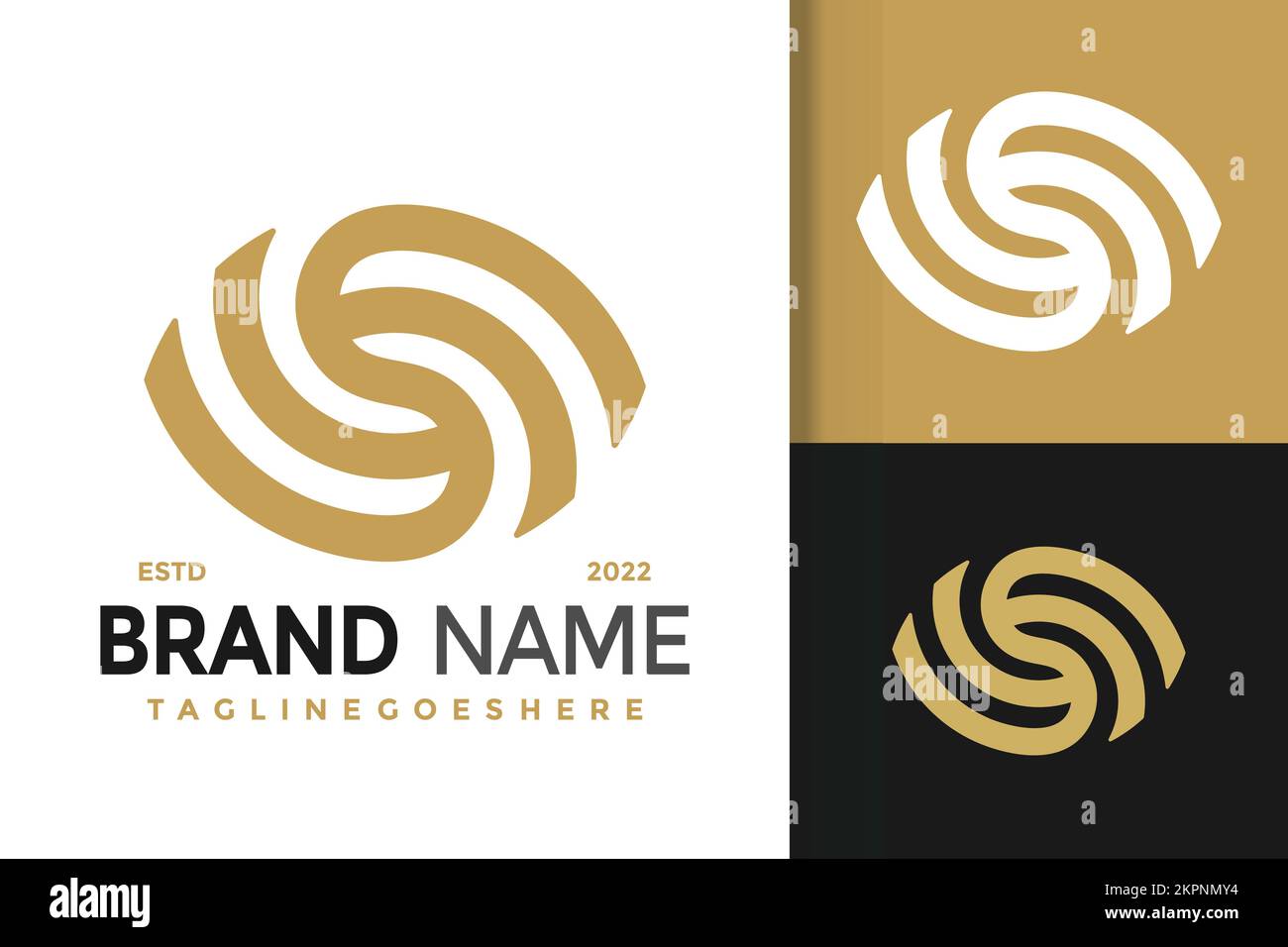 An abstract logo vector design with an editable title, tagline and text ...