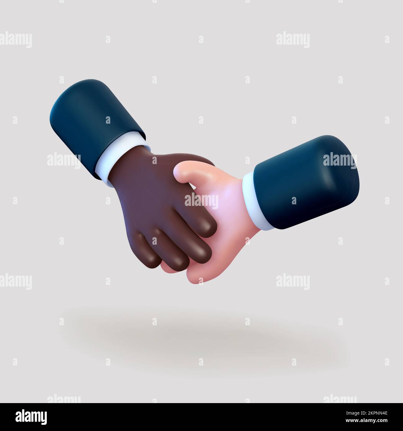 3D cartoon handshake gesture Stock Vector Image & Art - Alamy