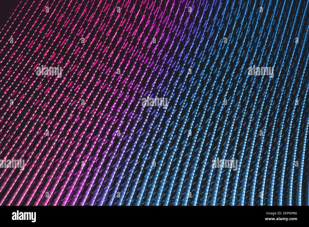 3D illustration and 3D rendering. Colored lights forming a futuristic ...