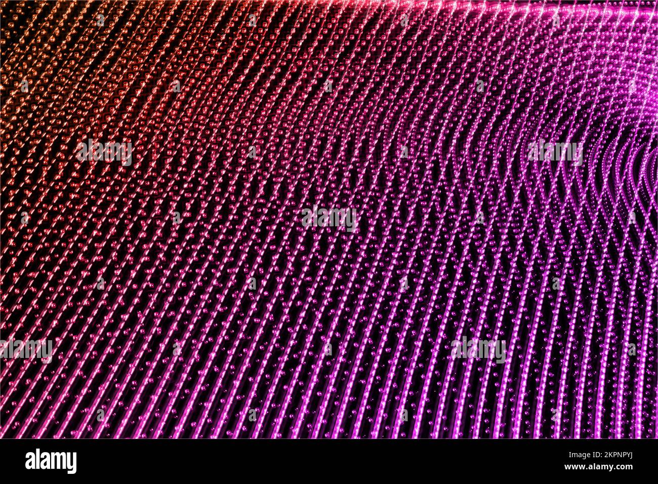 3D illustration and 3D rendering. Colored lights forming a futuristic ...