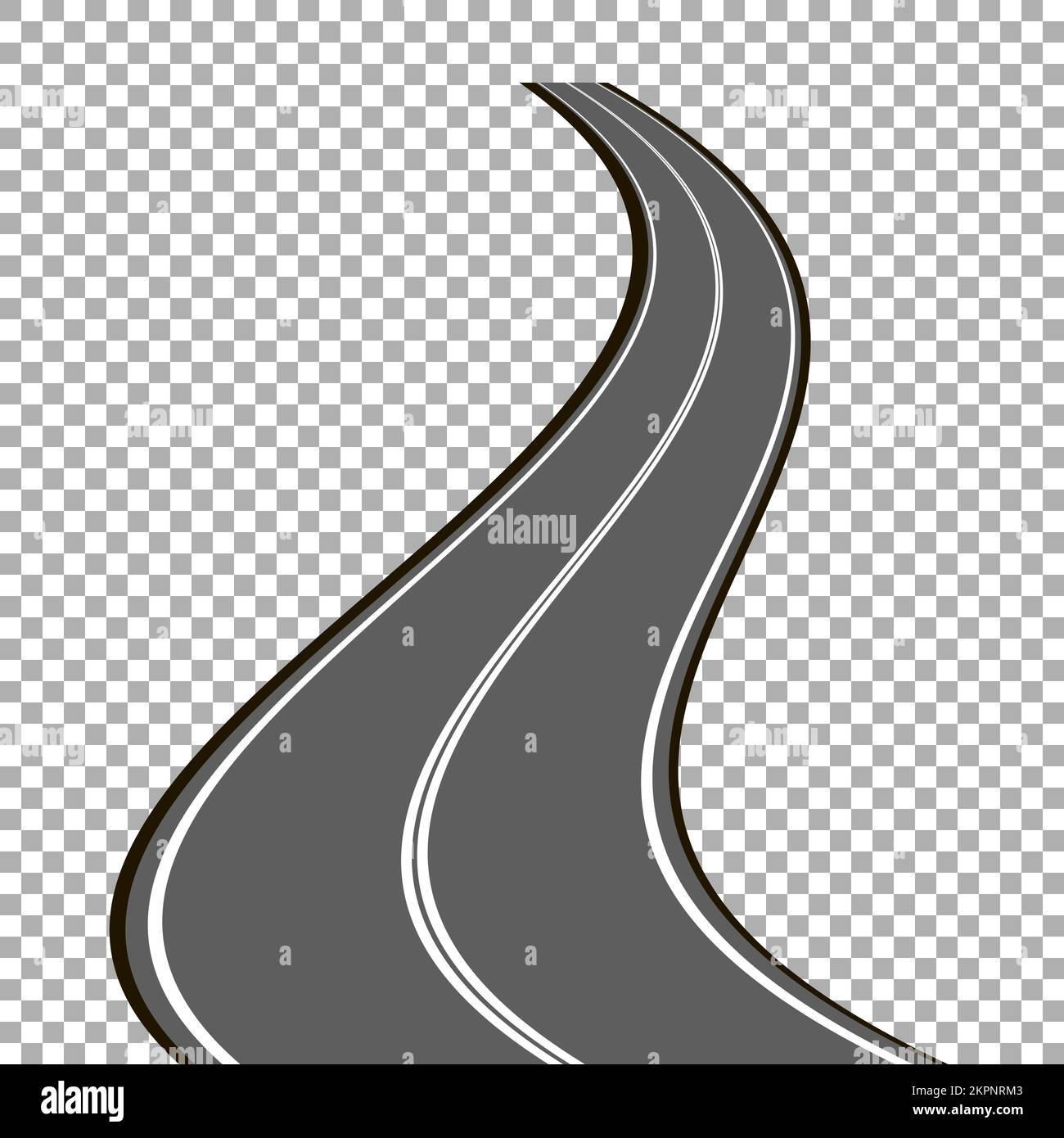 Winding road isolated, highway vector illustration Stock Vector Image ...