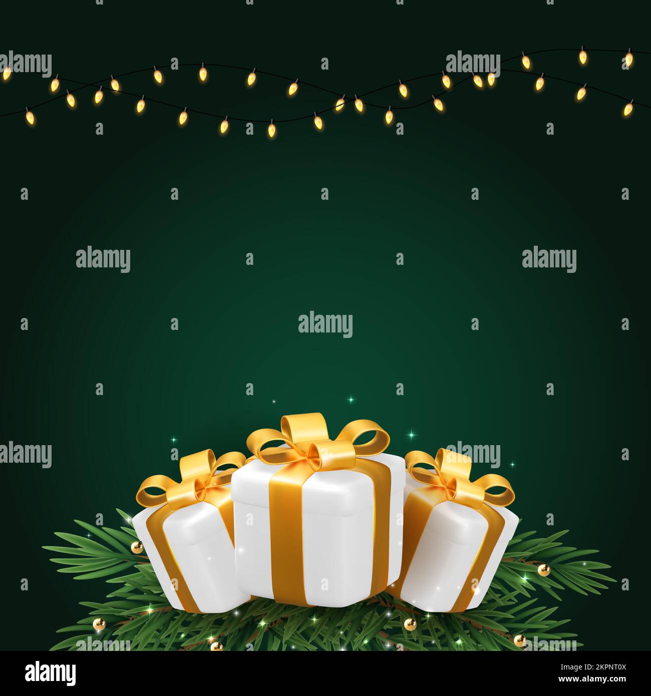 Merry Christmas and Happy New Year Greeting Card. EPS10 Stock Vector ...