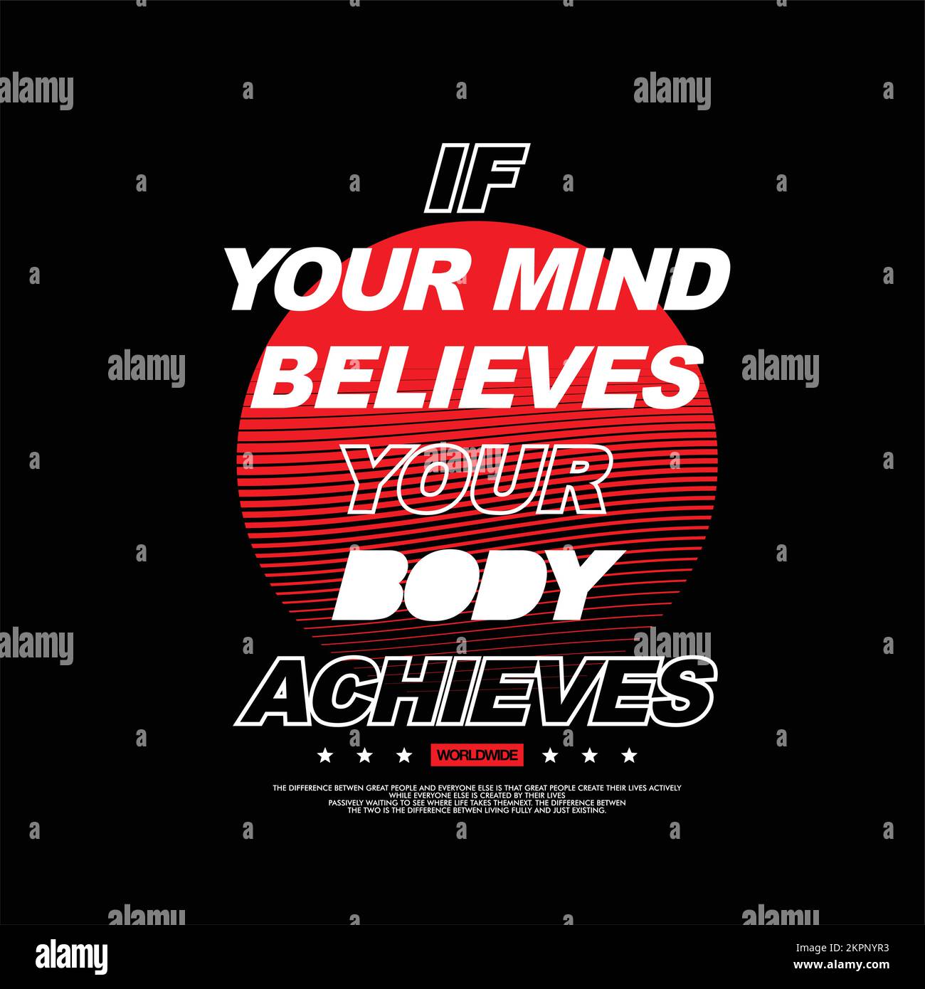 The typography design vector illustration with motivational text ...
