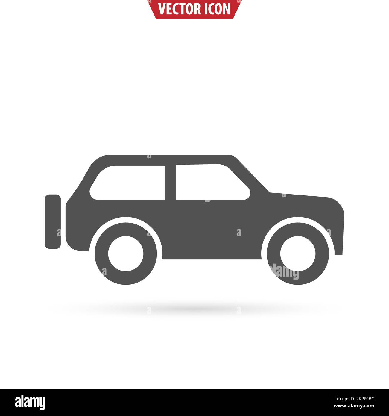 Car SUV flat icon. Transport concept. Vector illustration isolated on ...