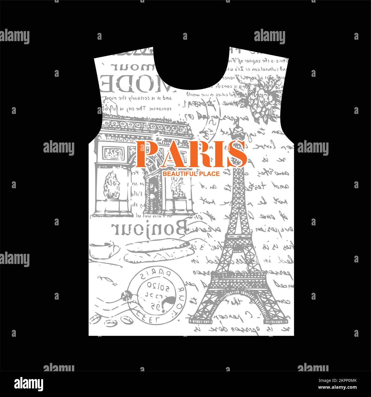 A modern limited edition t-shirt vector design with "Paris" written on ...