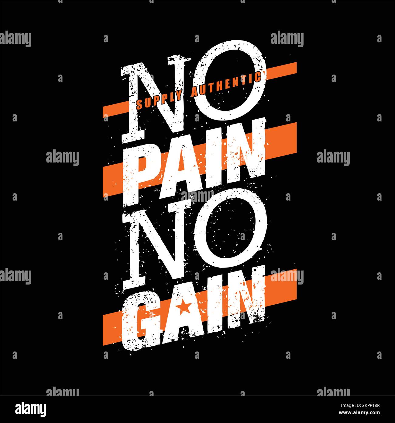 A motivational "No pain no gain" vector design Stock Vector Image & Art ...