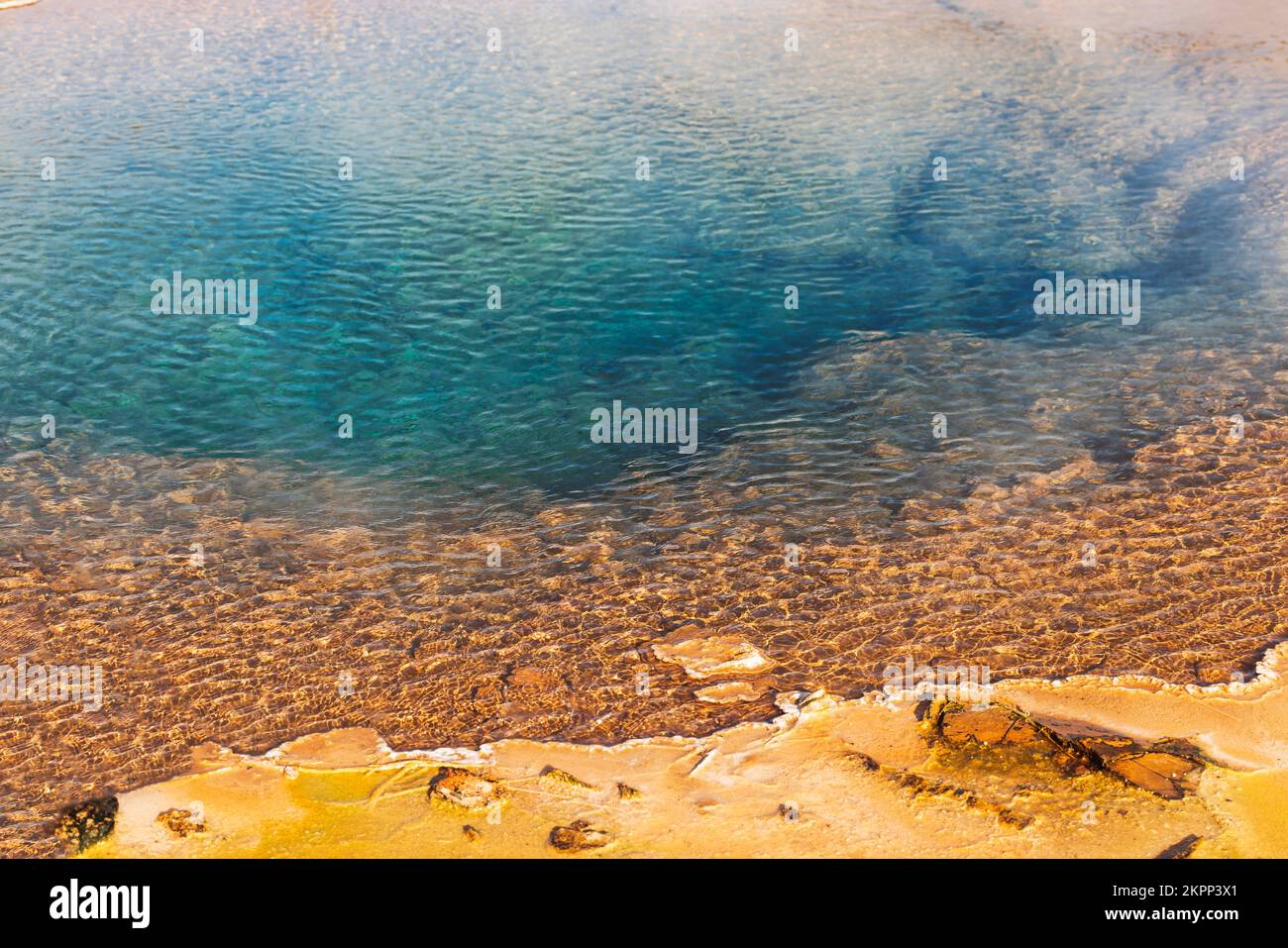 Calm blue water in a hot water spring - Iceland Stock Photo - Alamy