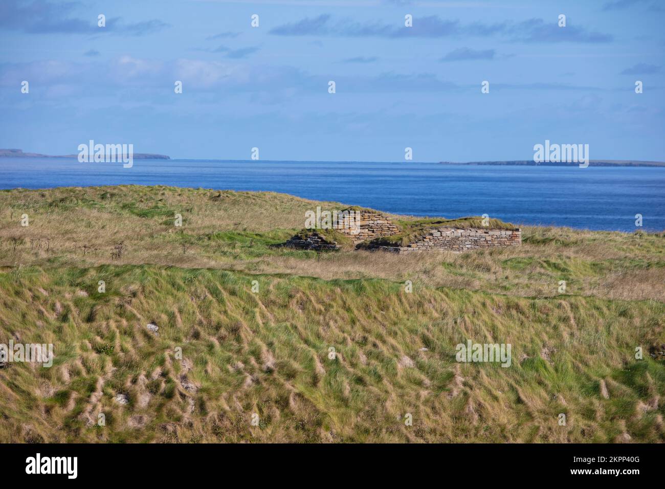 A waymarked path around the Deerness Peninsula on Orkney Stock Photo ...