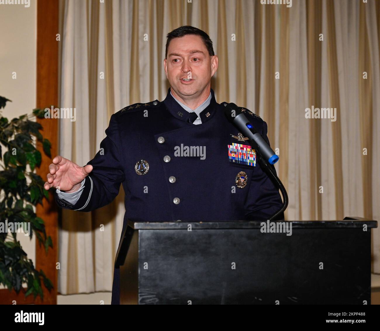 Gen. Chance Saltzman makes remarks during his promotion ceremony at ...