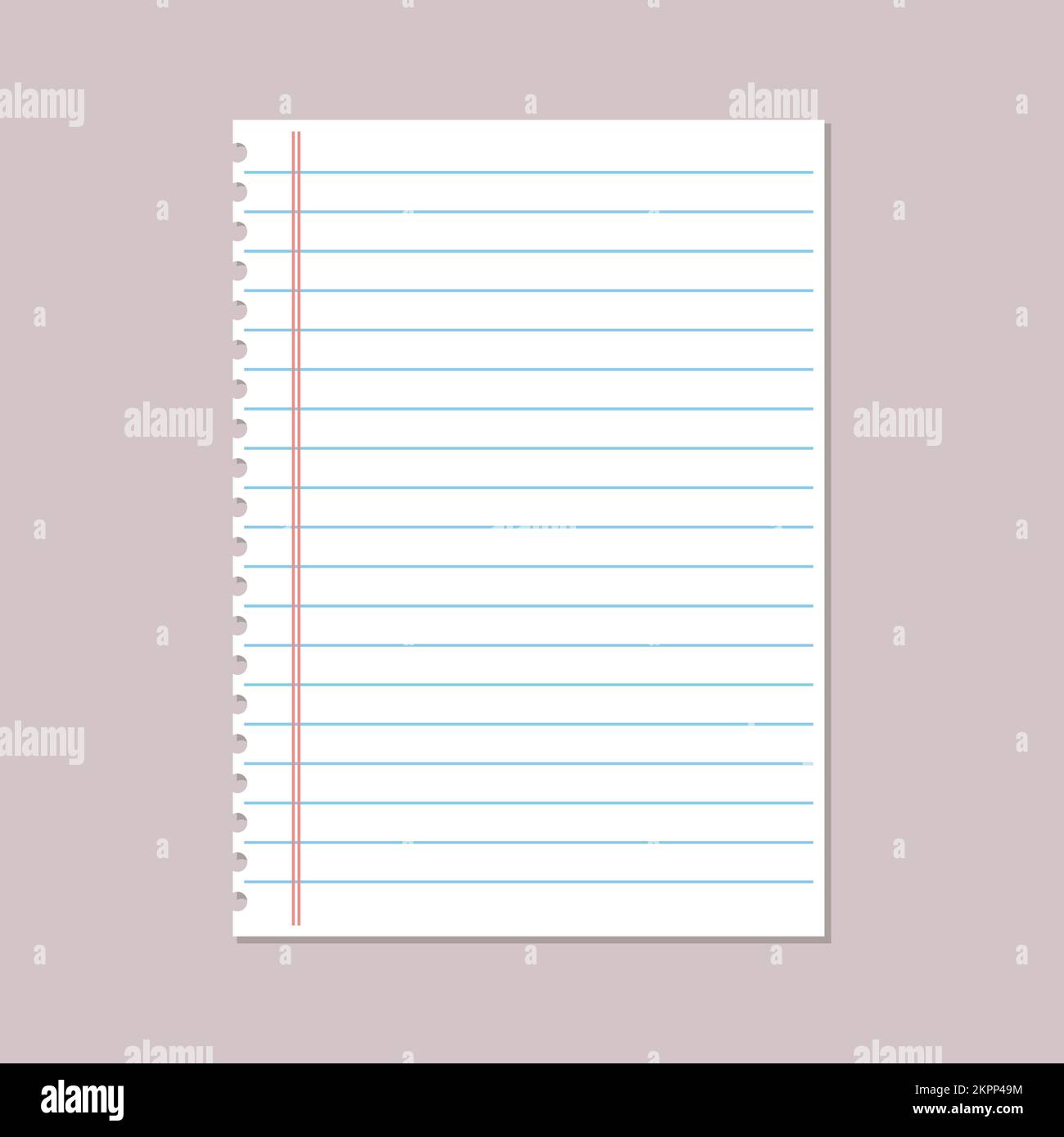 Notebook paper sheet. Blank paper notepad in line vector Stock Vector ...