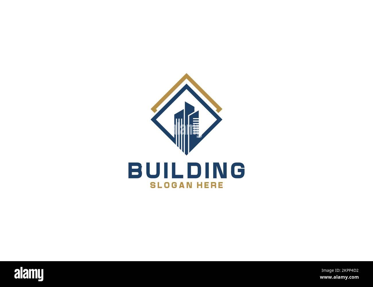 A building icon on a white background for company logo and name Stock ...