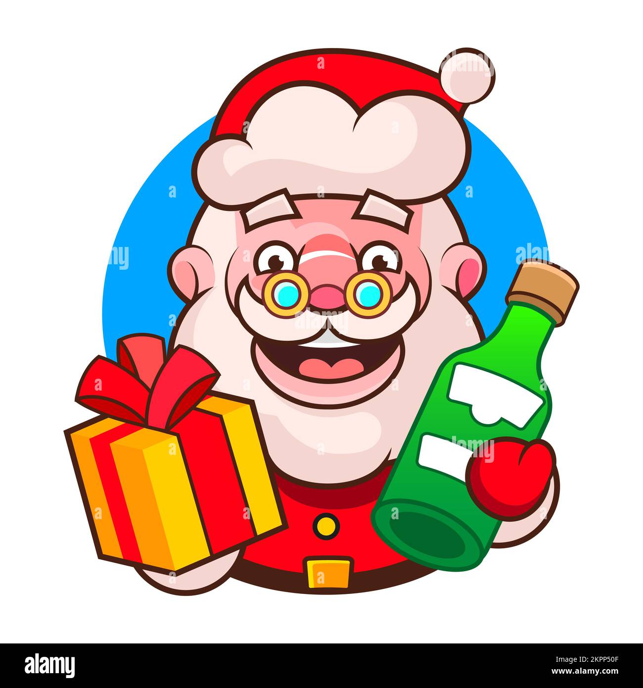 Santa Claus Minimal Color Flat Line Stroke Icon Pictogram Symbol ...