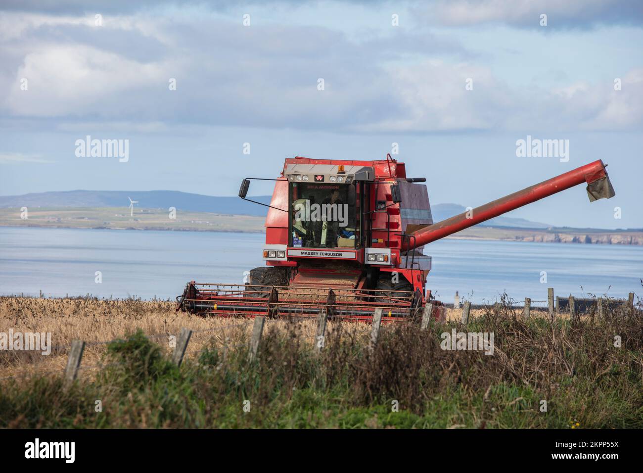 A waymarked path around the Deerness Peninsula on Orkney Stock Photo ...