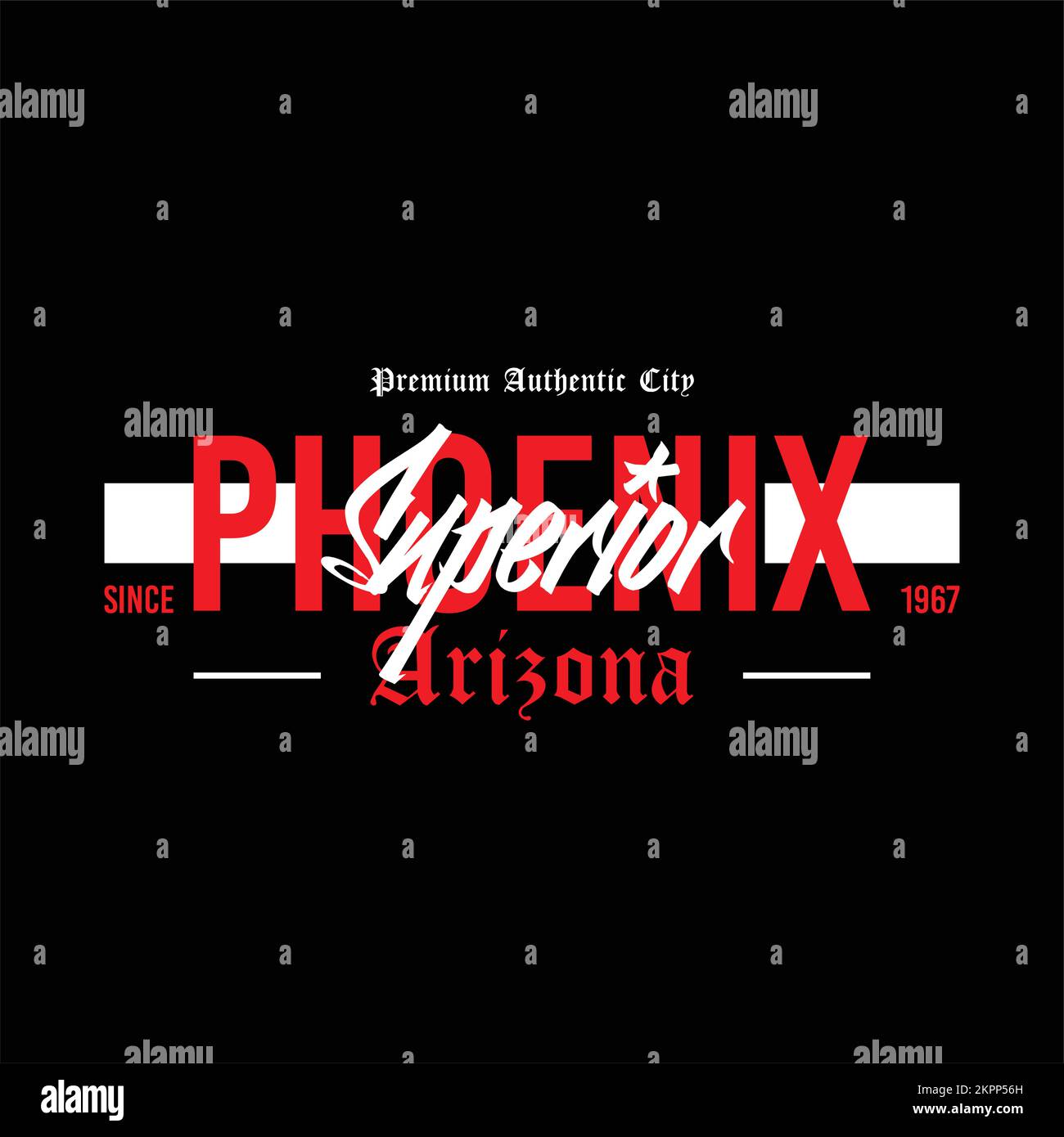 A printable design of a writing "Phoenix Arizona" on a black background ...