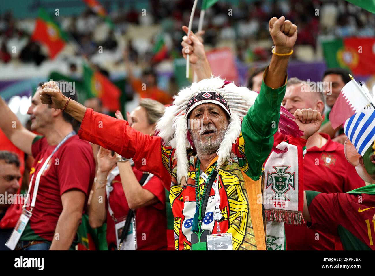 Portugal fans in the stands before the FIFA World Cup Group H match at ...