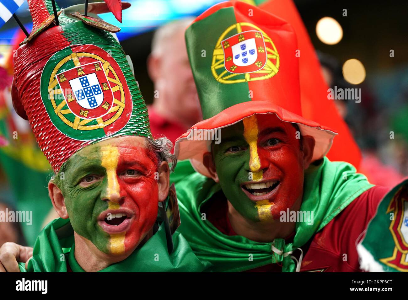 Portugal fans in the stands before the FIFA World Cup Group H match at ...