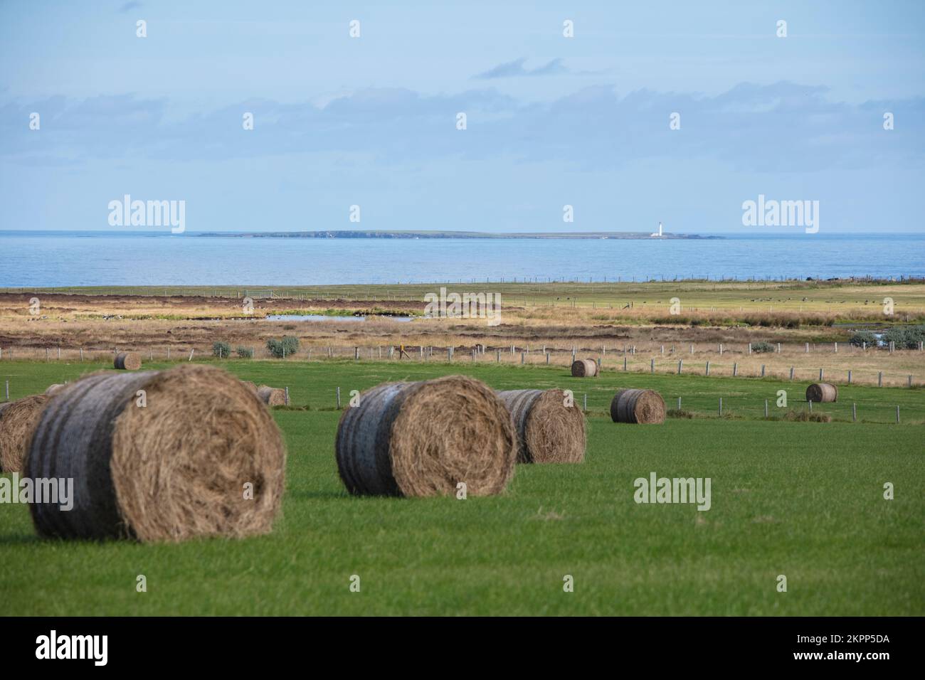 A waymarked path around the Deerness Peninsula on Orkney Stock Photo ...