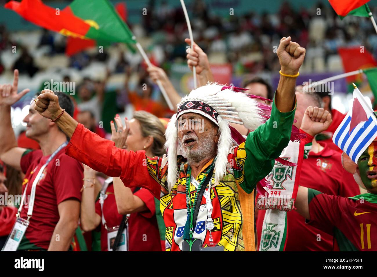 Portugal fans in the stands before the FIFA World Cup Group H match at ...