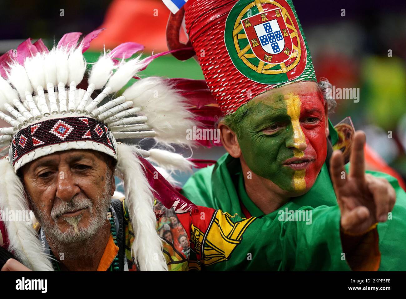 Portugal fans in the stands before the FIFA World Cup Group H match at ...