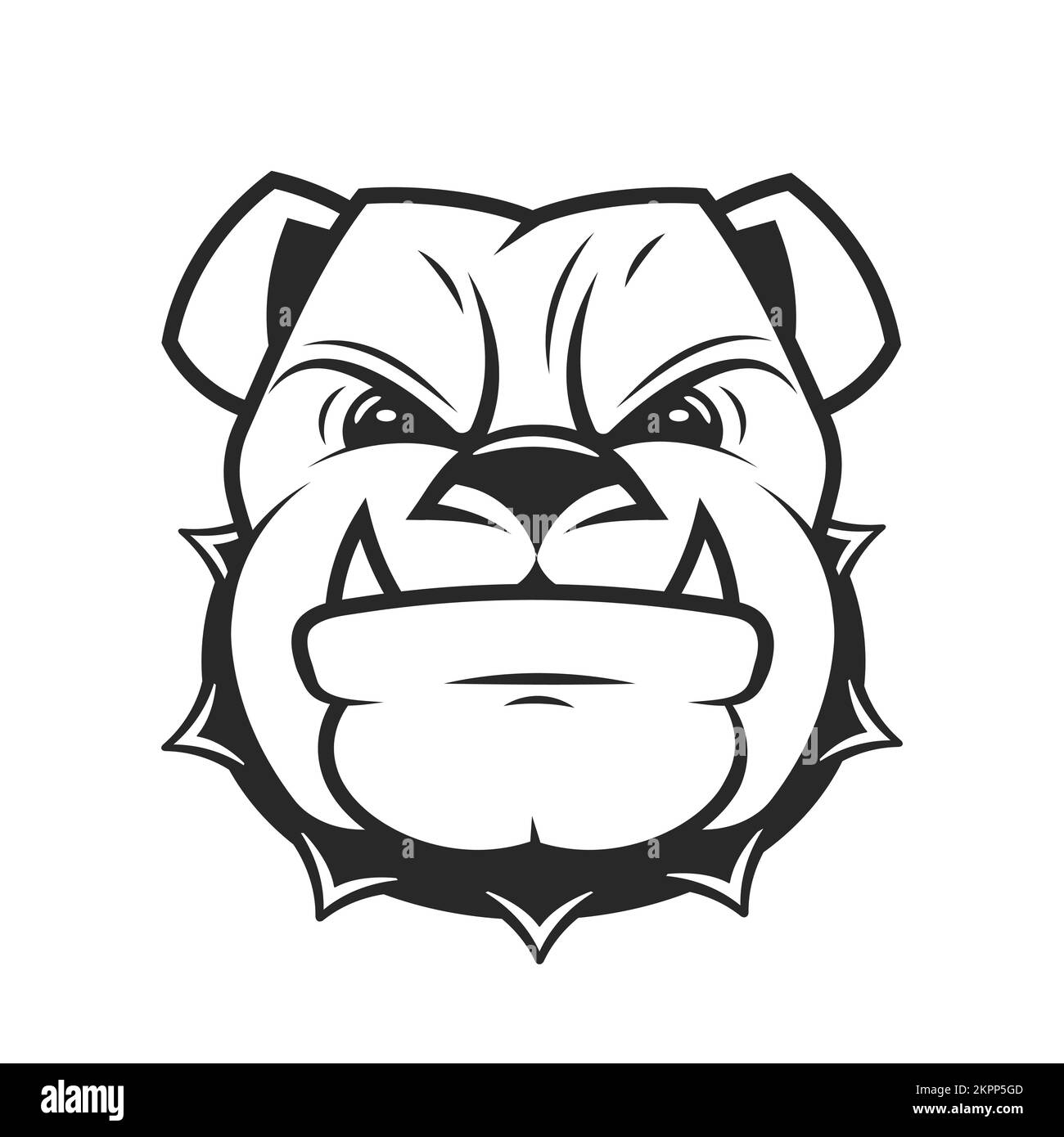 Bulldog logo vector design template in isolated white background Stock ...