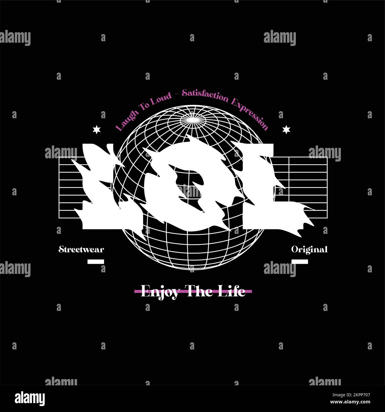 A creative graphic vector design with LOL (laughing out lout) written ...