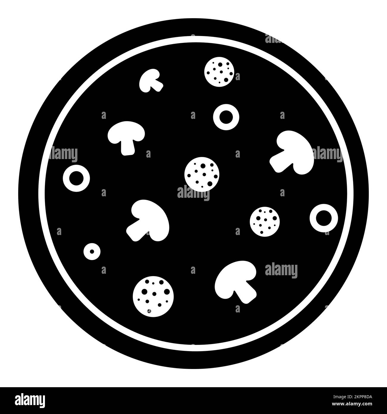 Pizza icon. Food silhouette. Vector illustration isolated on white ...