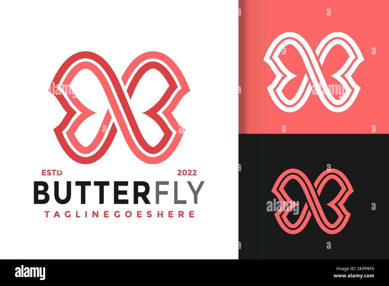 An illustration of a minimalistic logo design isolated on a white ...