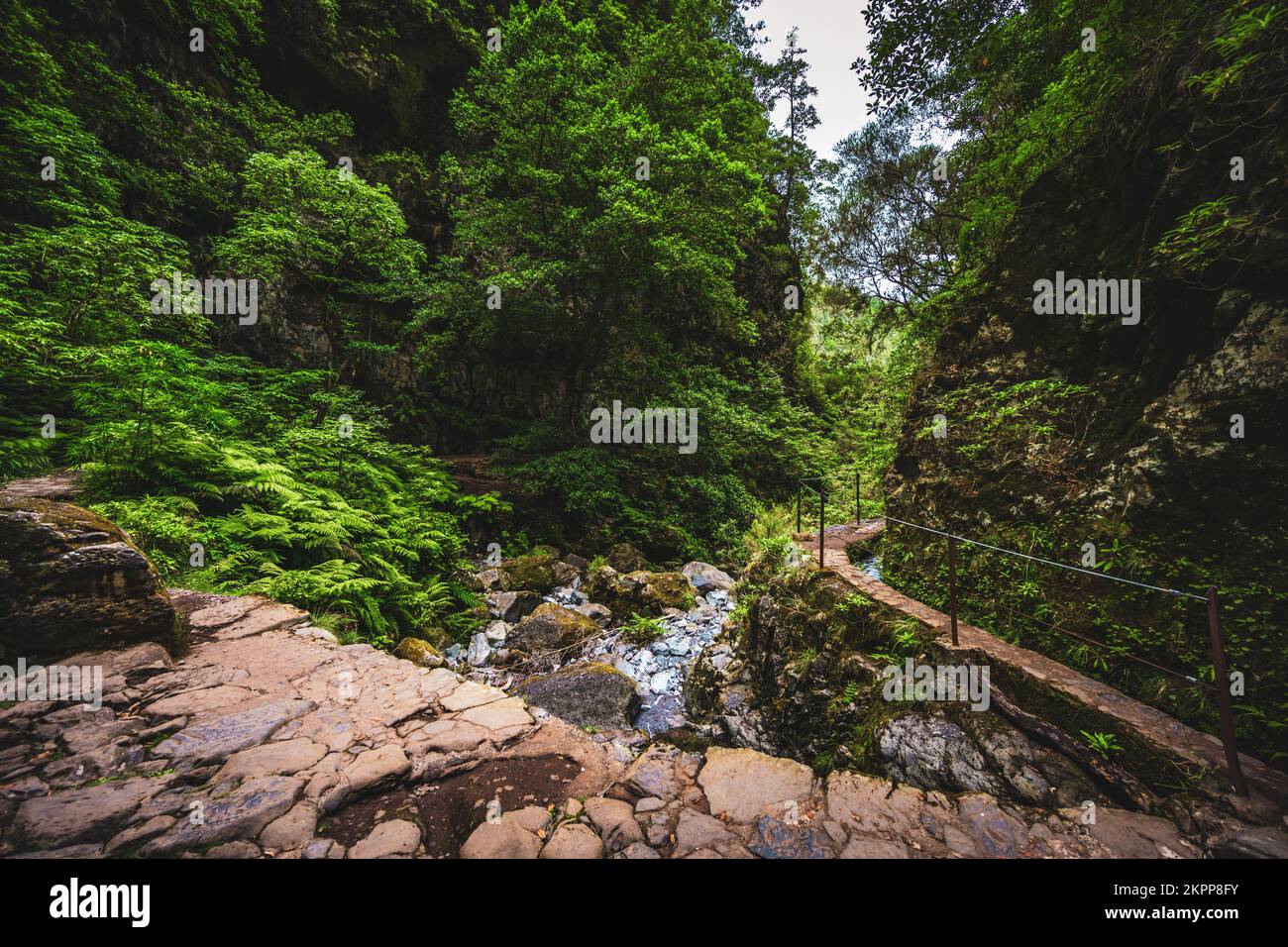 Description: Signposting on hiking trail joins riverbed of impressive ...