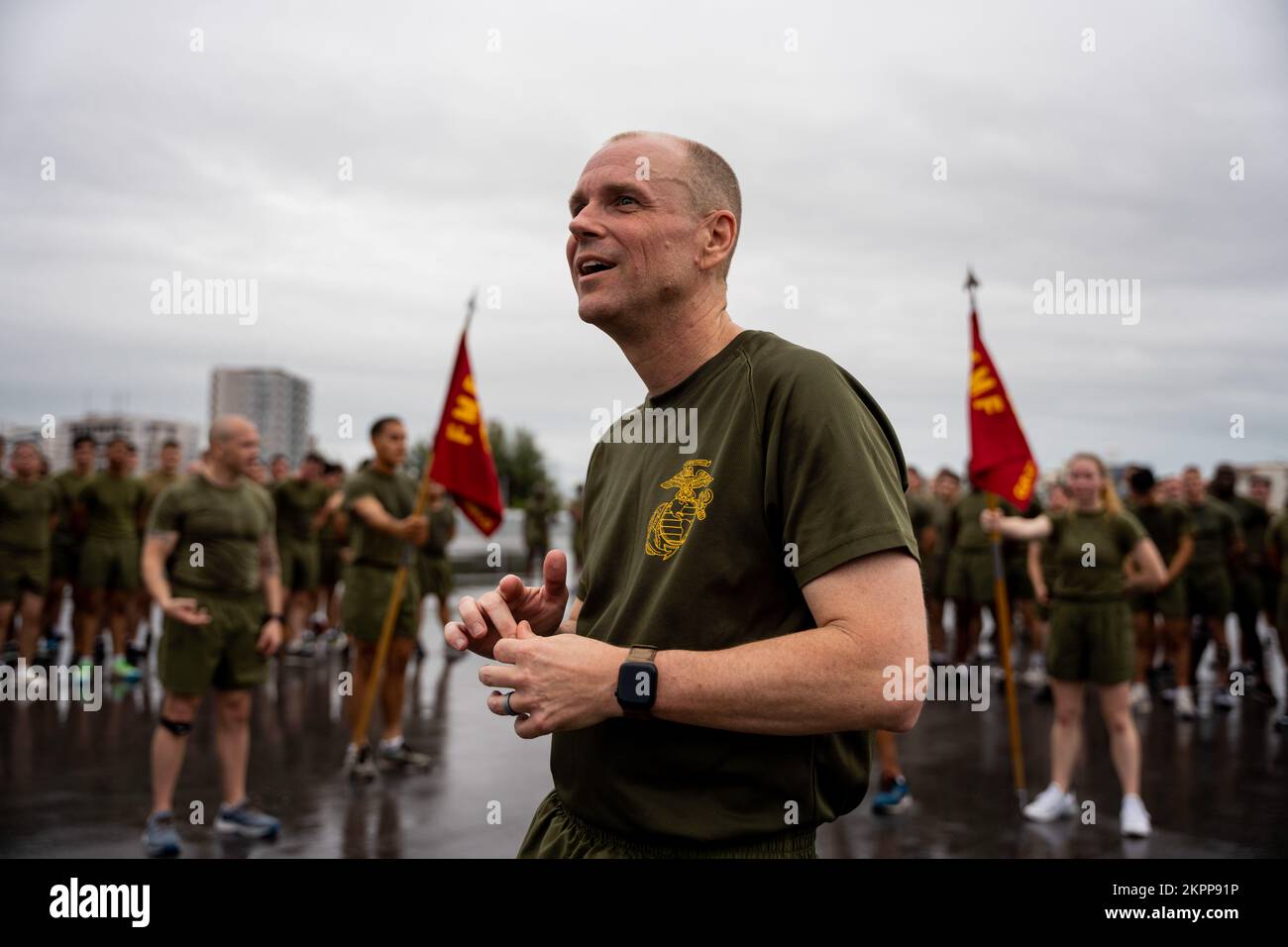 U.S. Marine Corps Col. Douglas Burke, commanding officer of Combat ...