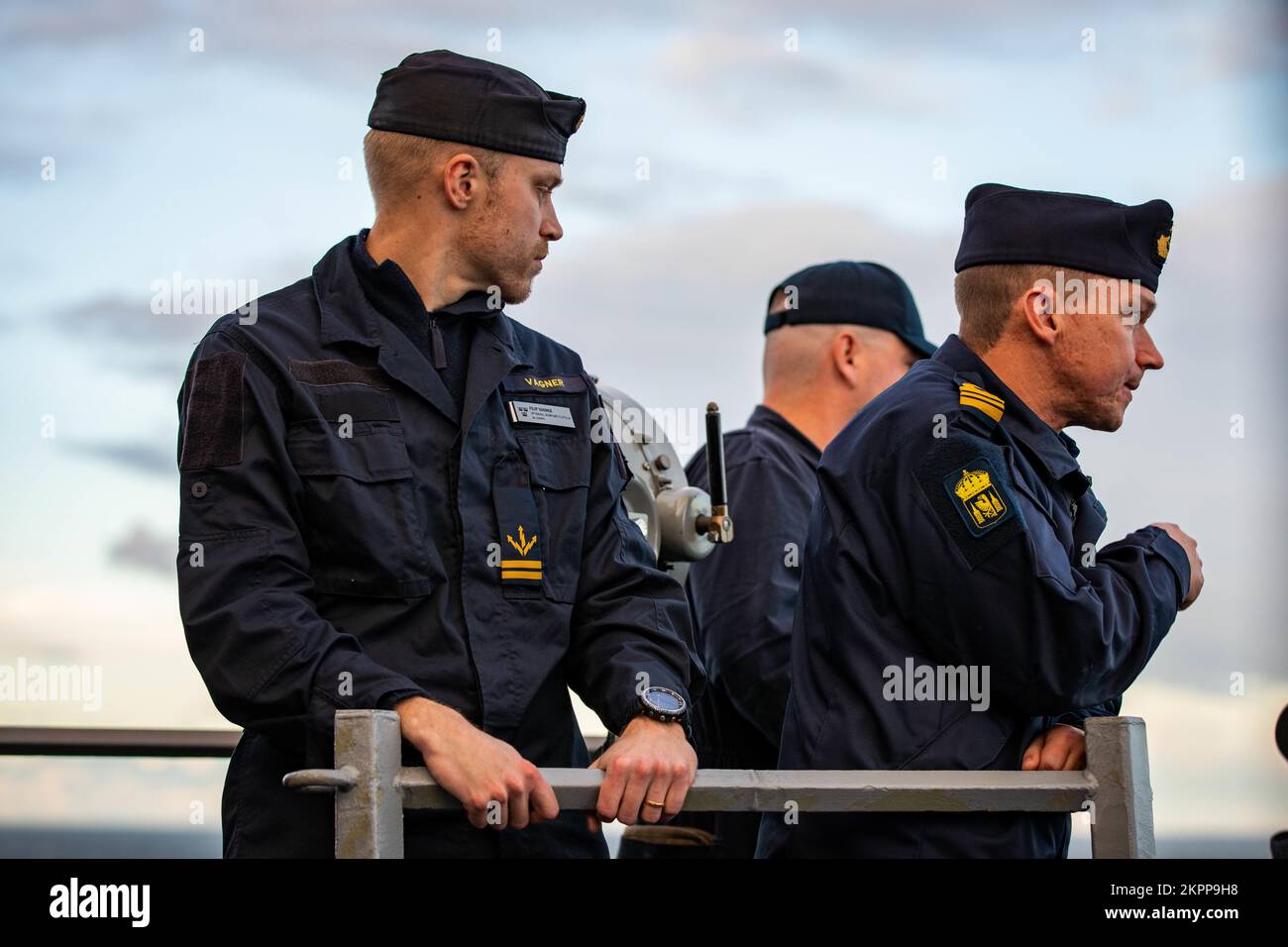 Swedish Navy Special Officer Filip Vagner, left, and Lt. Cmdr ...