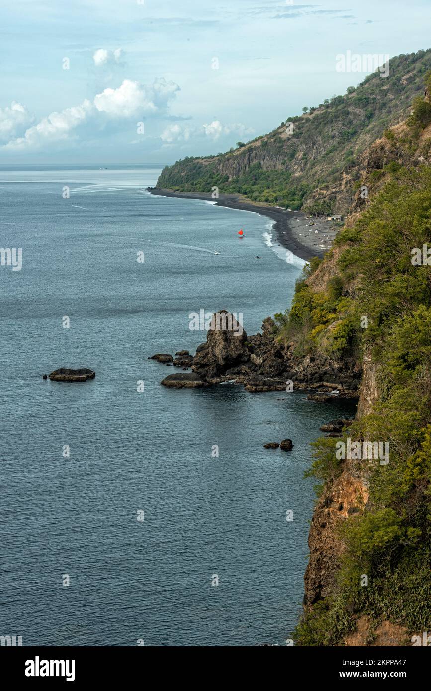 Coastal view from Bukit Asah Bugbug, Karangasem, Bali, Indonesia Stock ...