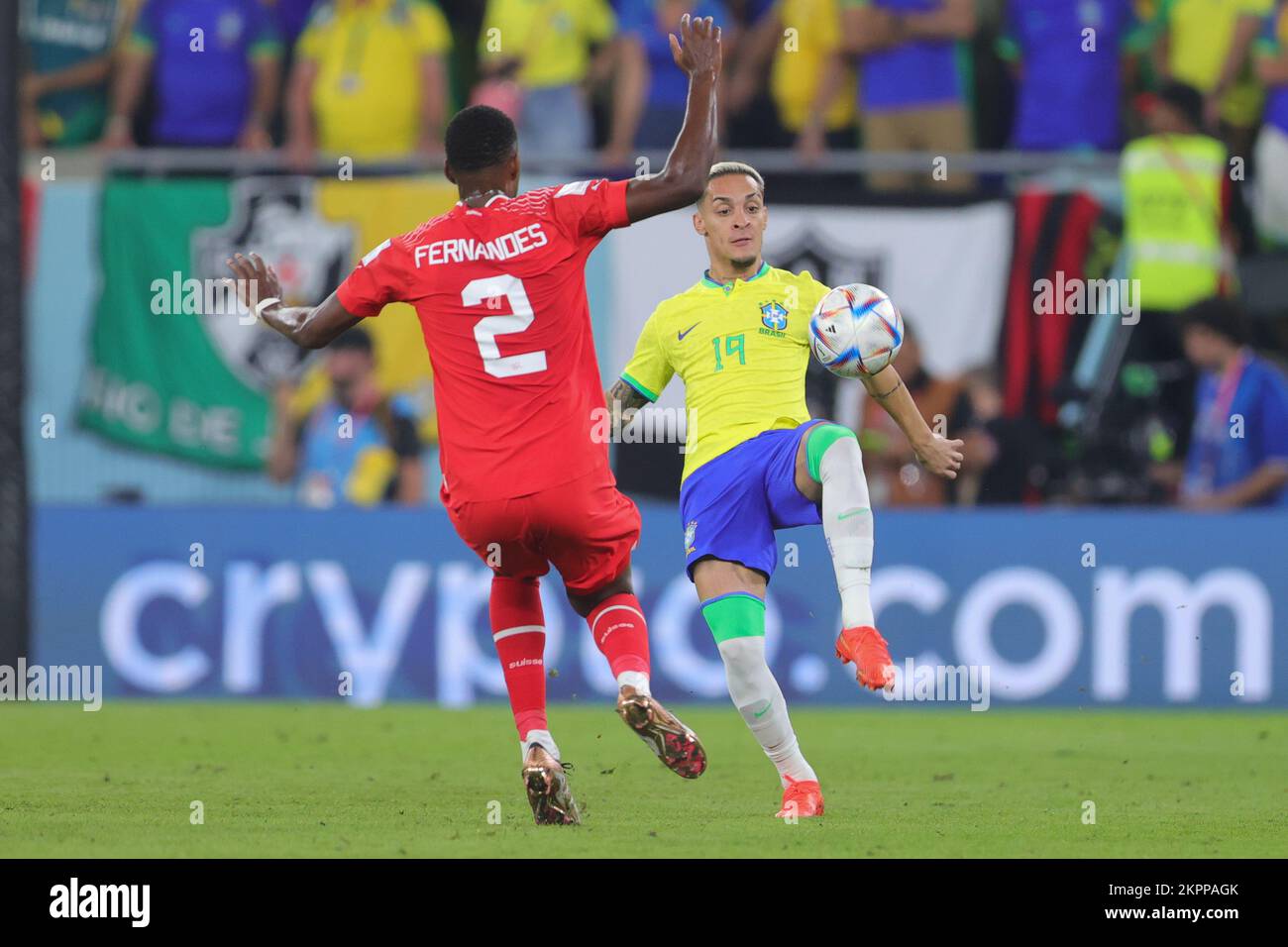 Doha, Qatar. 28th Nov, 2022. Edimilson Fernandes of Switzerland and ...