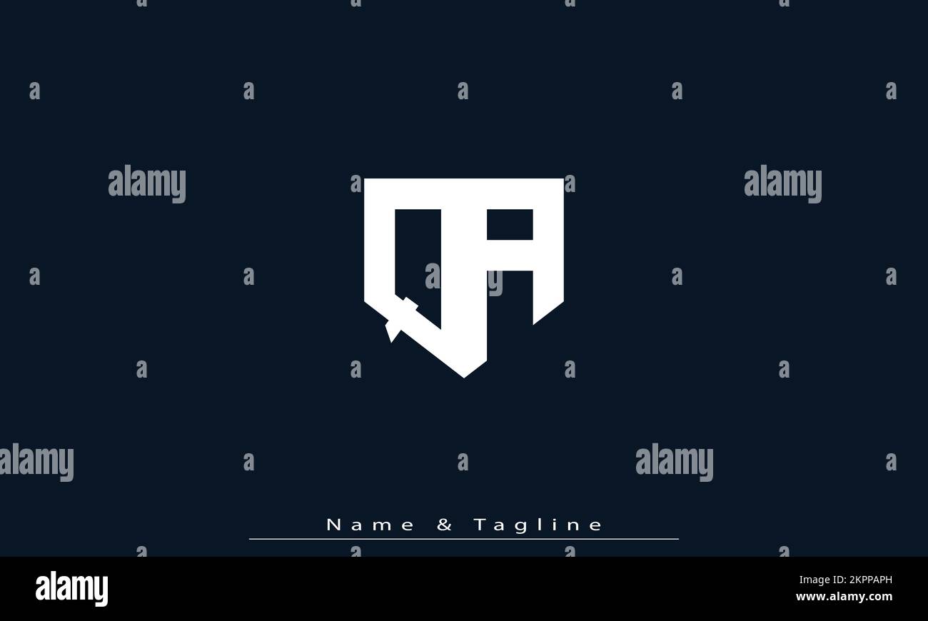 Alphabet letters Initials Monogram logo QA , AQ Stock Vector Image ...