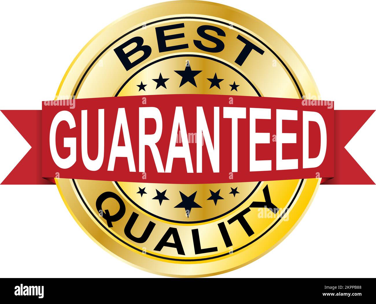 best Quality guarantee icon gold medal badge sign on white background ...
